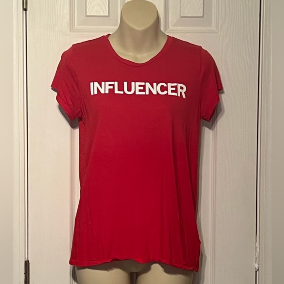 Express | Tops | Express Red Influencer Tee | Poshmark